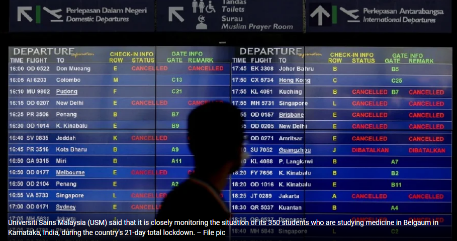 USM MONITORING SITUATION OF STUDENTS STANDED IN INDIA – NEW STRAITS ...